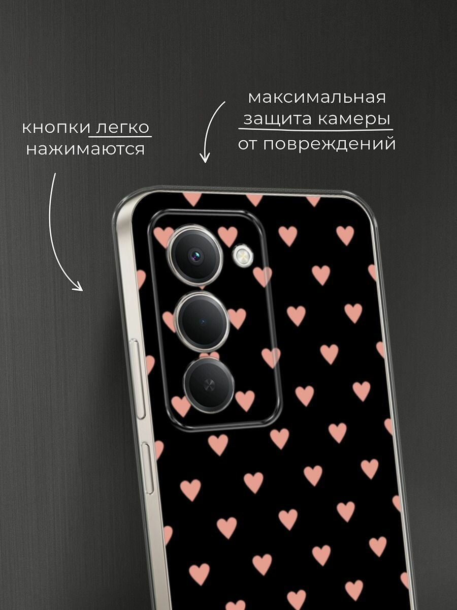 Чехол на Xiaomi Redmi 15 / Сяоми Редми 15 с принтом "Розовые сердечки" — фото 1