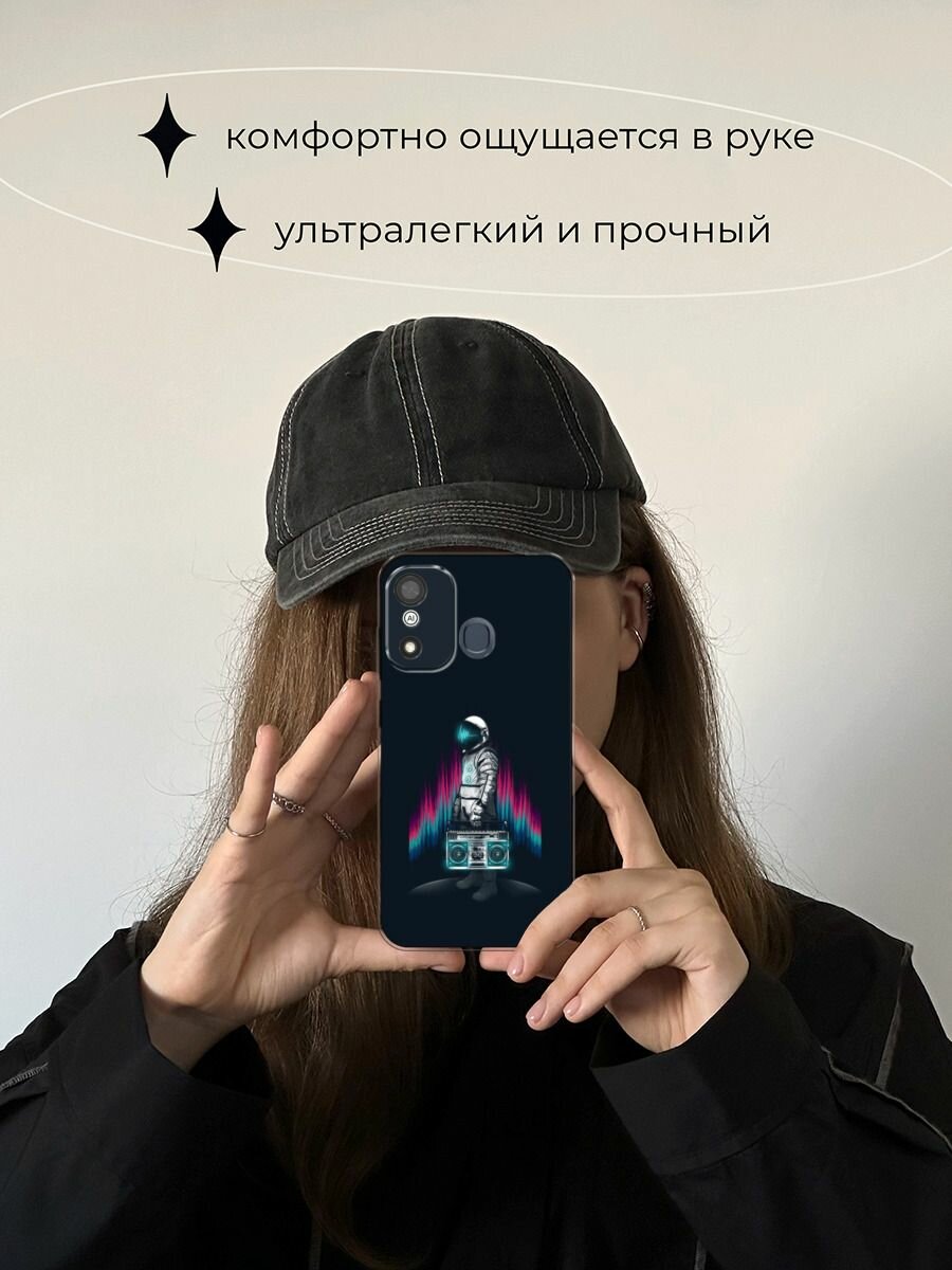 Чехол на Itel A27 / Ител А27 с принтом "Космическая вечеринка" — фото 1