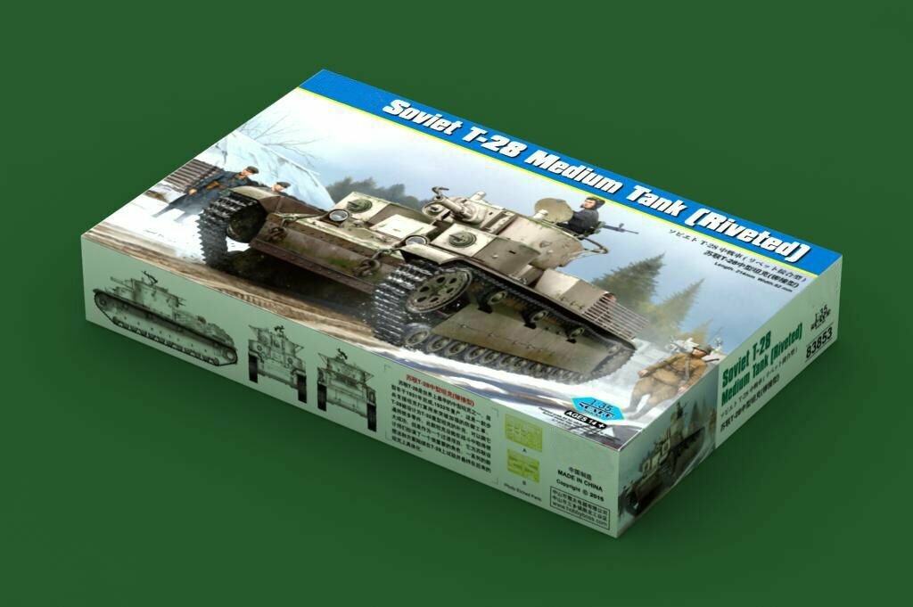 Hobbyboss 83853 1/35 советский Т-28 средний танк (клепки), сборочный набор для моделистов и коллекционеров, реалистичная военная модель для диорам и покраски