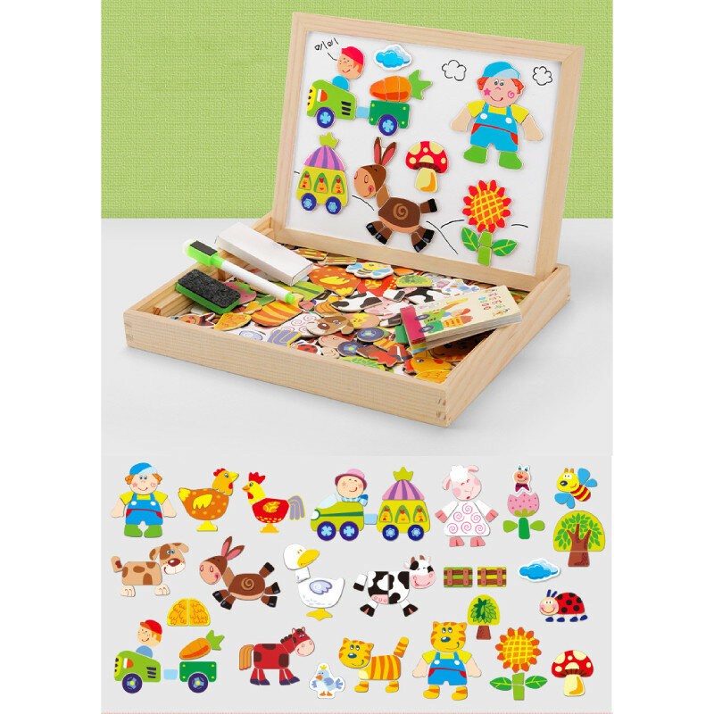 Мозаика магнитная деревянная монтеessori для малышей с развитием мозга и мелкой моторикой зеленая а