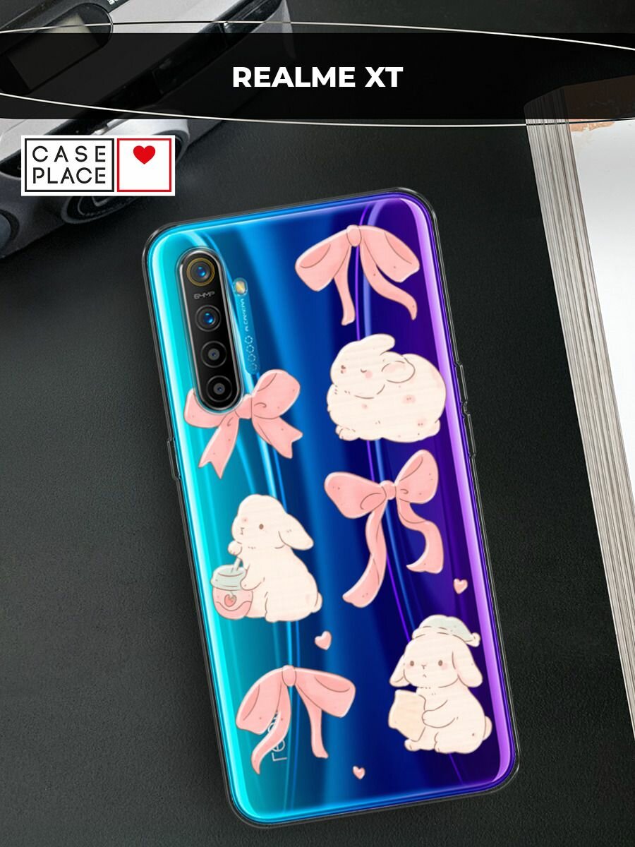 Чехол на Realme XT / Реалми XT с принтом "Посиделки кролика 2"