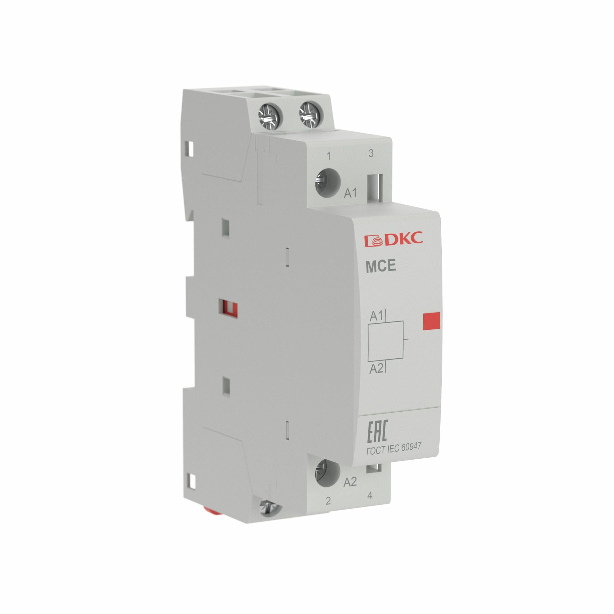 Контактор DKC модульный YON max типа MCE, 2P, 20A, 240В, 1НО+1НЗ