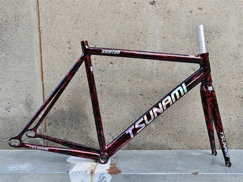2025 Специальные рамы TSUNAMI SNM100 фиксированная передача 700c алюминиевая рама и вилка 49 см 52 см 55 см 58 см односкоростные велосипедные рамы