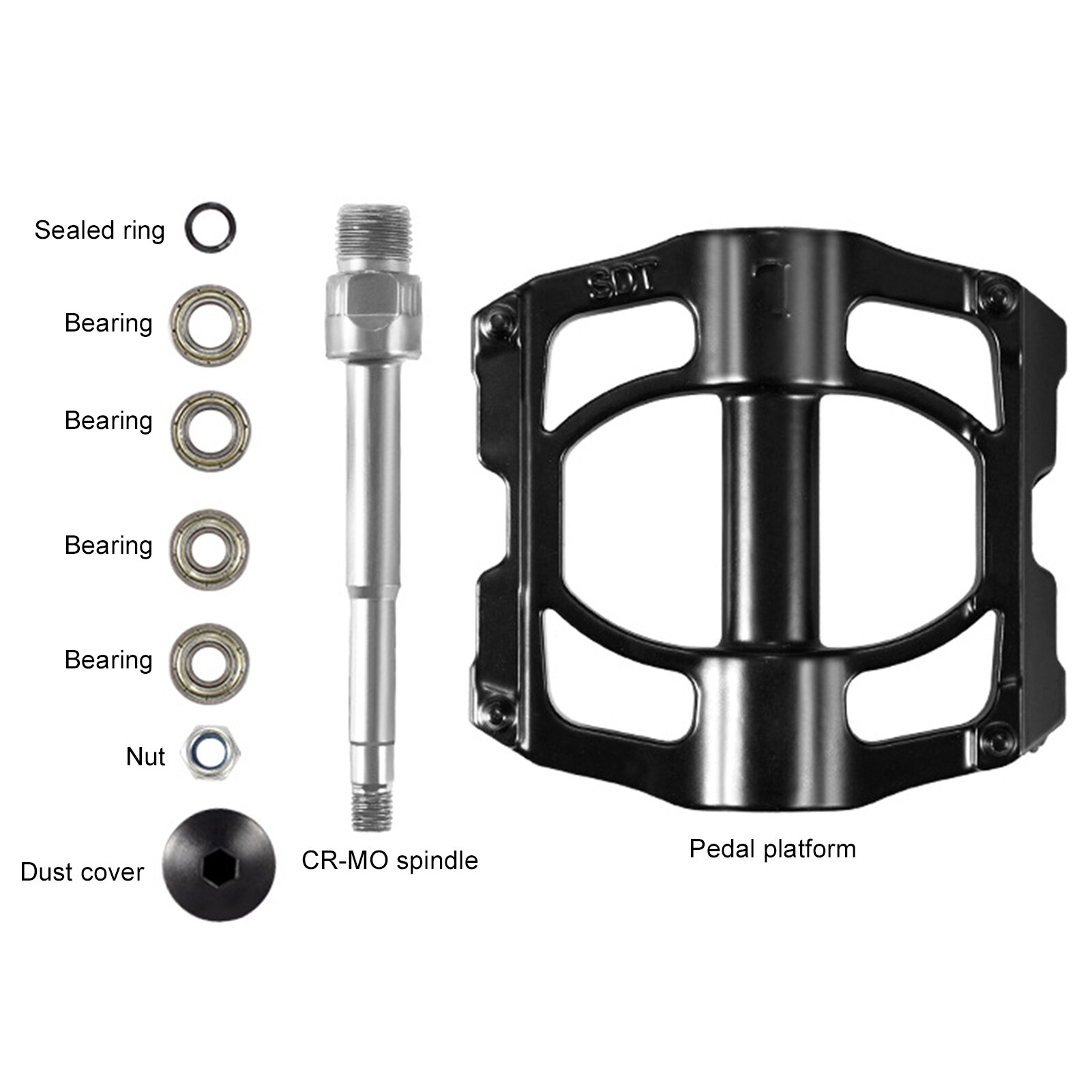 Педали для горного велосипеда 4 подшипника Педали для велосипеда из алюминиевого сплава Педали для шоссейного велосипеда MTB