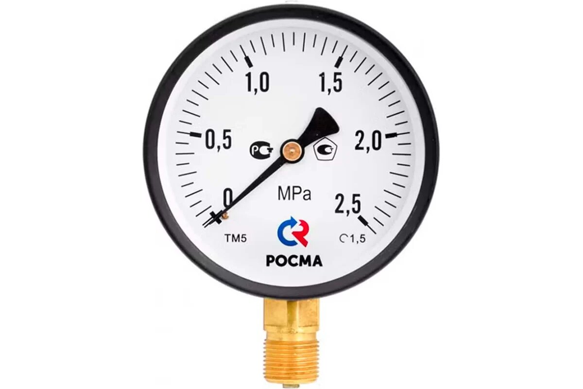 Росма Манометр общетехнический ТМ-510Р.00 (0-1.6МПа) ДК100 G1/2, класс точности 1.5 D070-00124