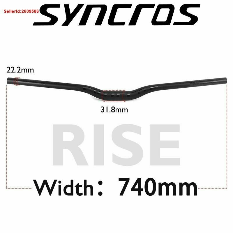 Карбоновый руль Syncros MTB для BMX/горного велосипеда плоский/подъемный три слоя краски полуматовая поверхность глянцевая