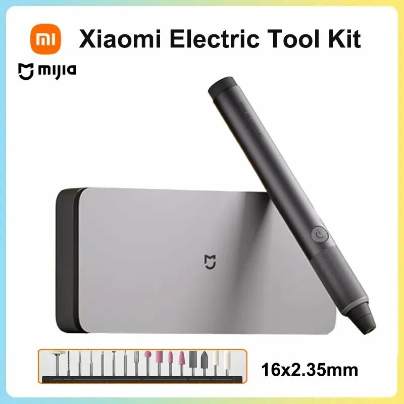 Xiaomi Mijia 16 шт 2.35mm мини-электрическая дрель, Беспроводная электрическая отвертка