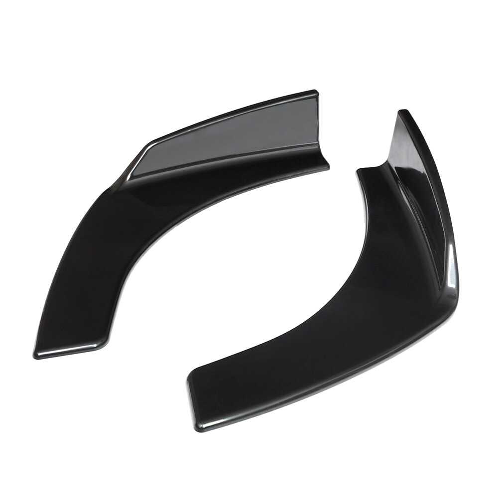 2 штуки Универсальные Черные Автомобильные Передние Каренажные Дивергентные Спойлеры Липса Сплиттеры Диффузоры Бамперные Канарды Каренажные Лопатки для Автомобильного Стайлинга, Размер упаковки 67*30*13см, Вес упаковки 850г, Материал ABS