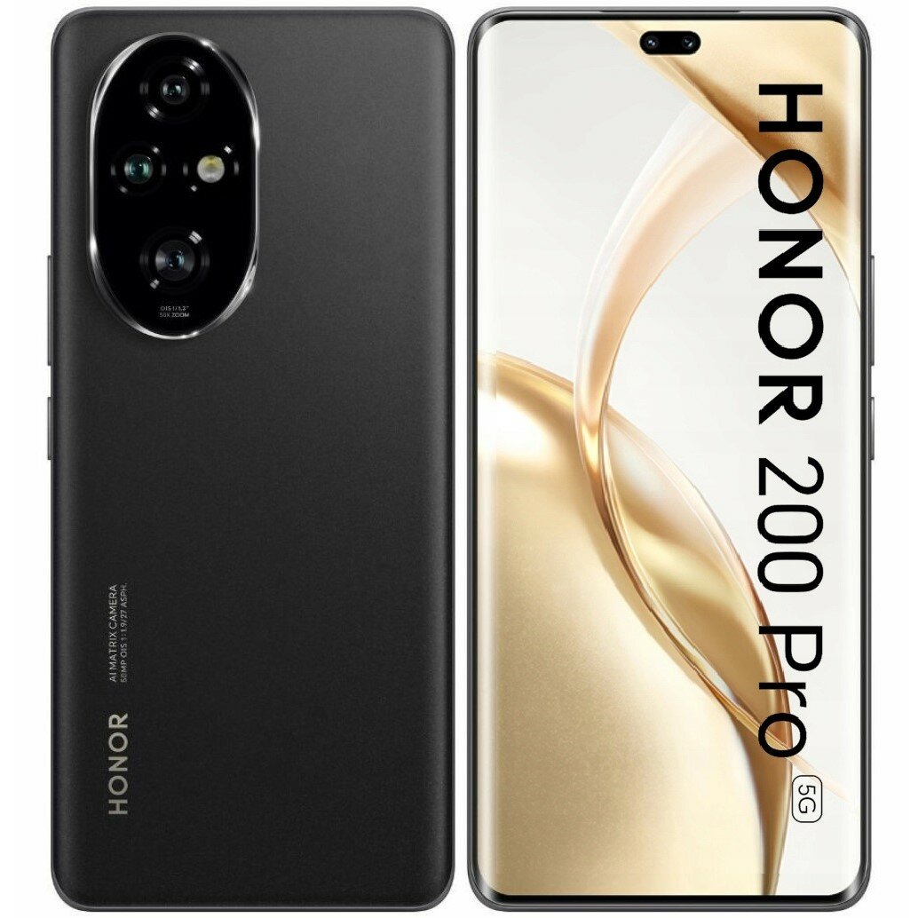 Смартфон Honor 200 Pro 12/512 ГБ (ЕАС/Ростест), NFC, Dual nano SIM+eSIM, черный