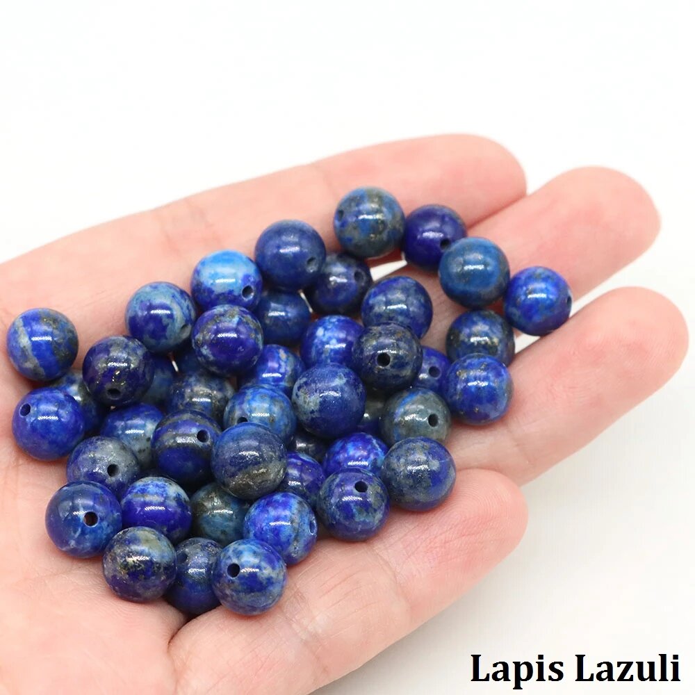 Бусины Lapis Lazuli круглые, темно-синий, 10 мм
