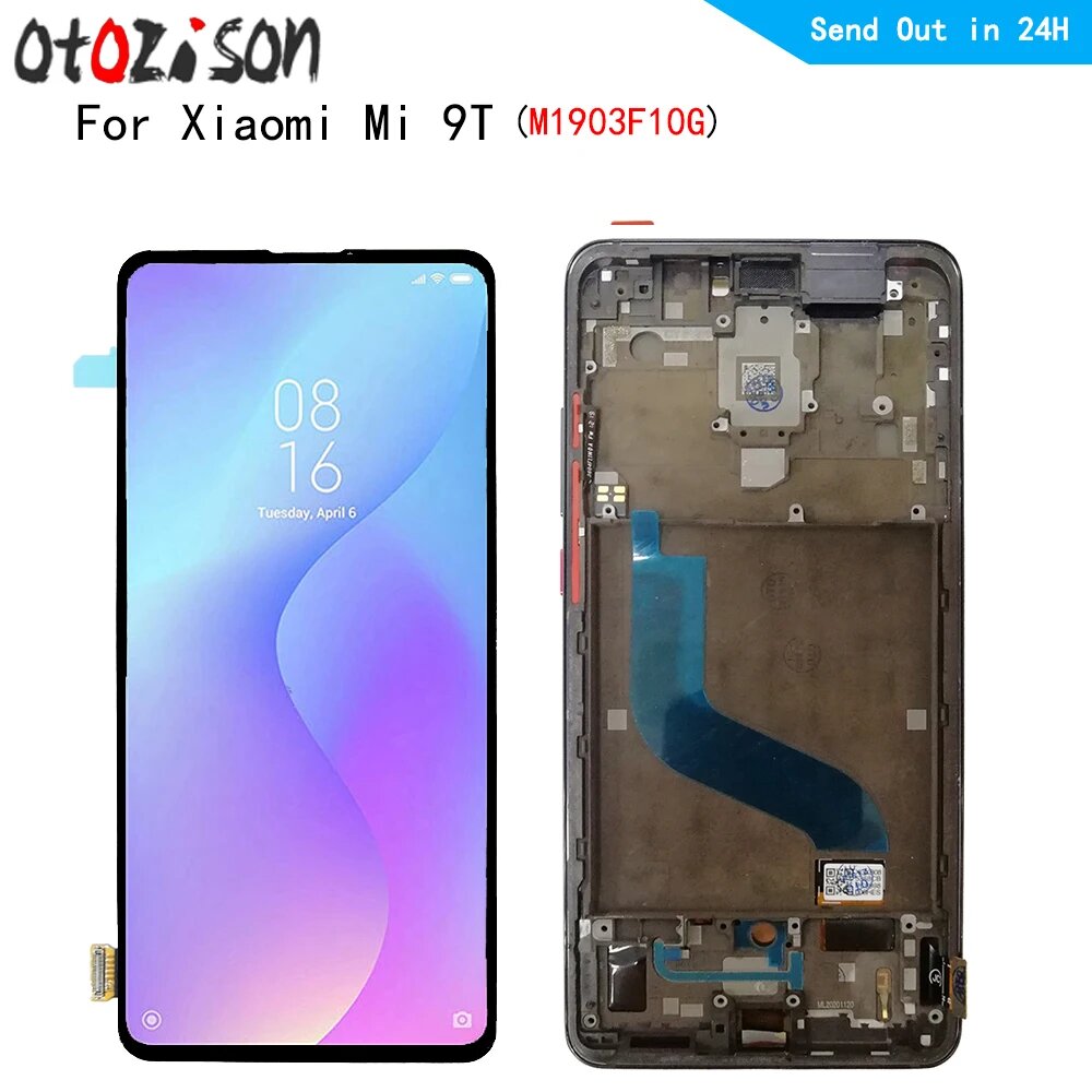 ЖК-дисплей AMOLED 6,39 дюйма для Xiaomi Mi 9T M1903F10G, ЖК-дисплей с сенсорной AMOLED Black Frame