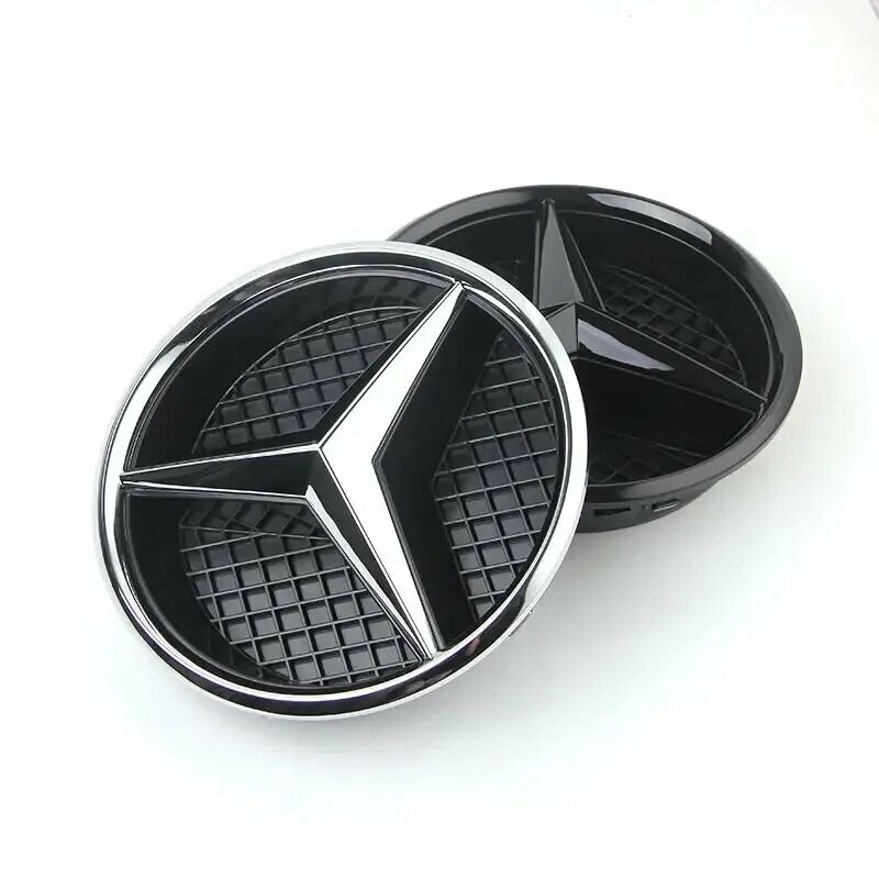 Эмблема/значок/шильдик в решетку радиатора Mercedes - Benz w205 Стандарт ( окантовка Хром/ звезда Хром ) 18,5 см диаметр