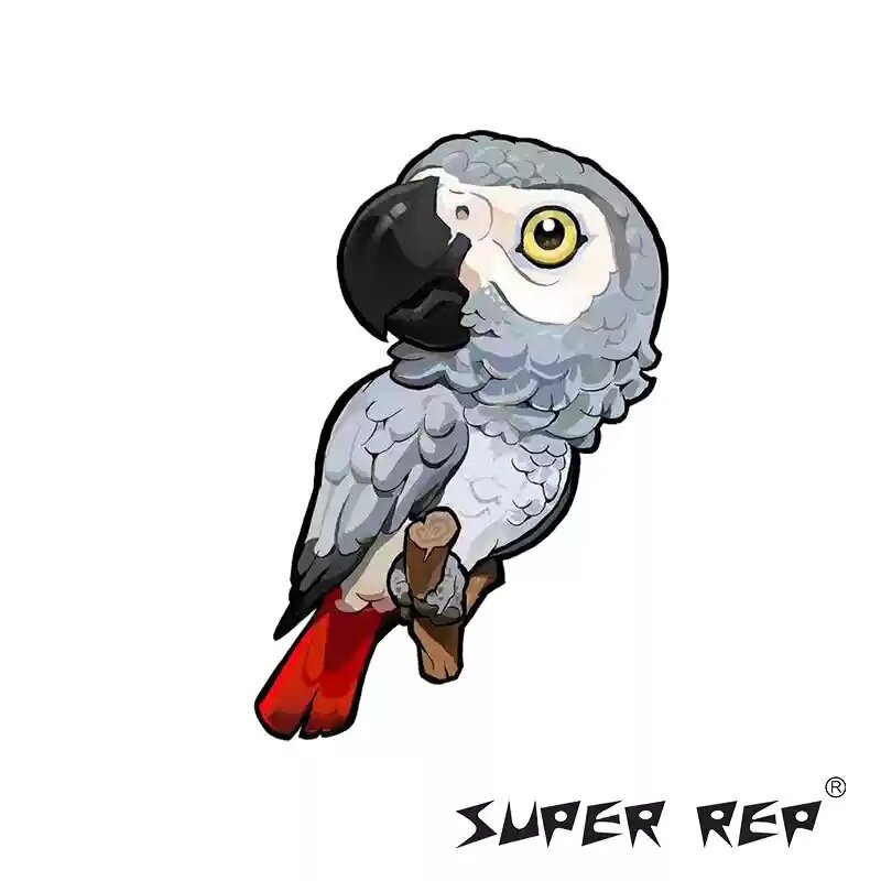 SuperRep Animal Planet Серия благоприятных зверей Магнит на холодильник Красный и зеленый цветок миндаля Фиолетовый Синий Серый Попугай Периферийное магнитное притяжение