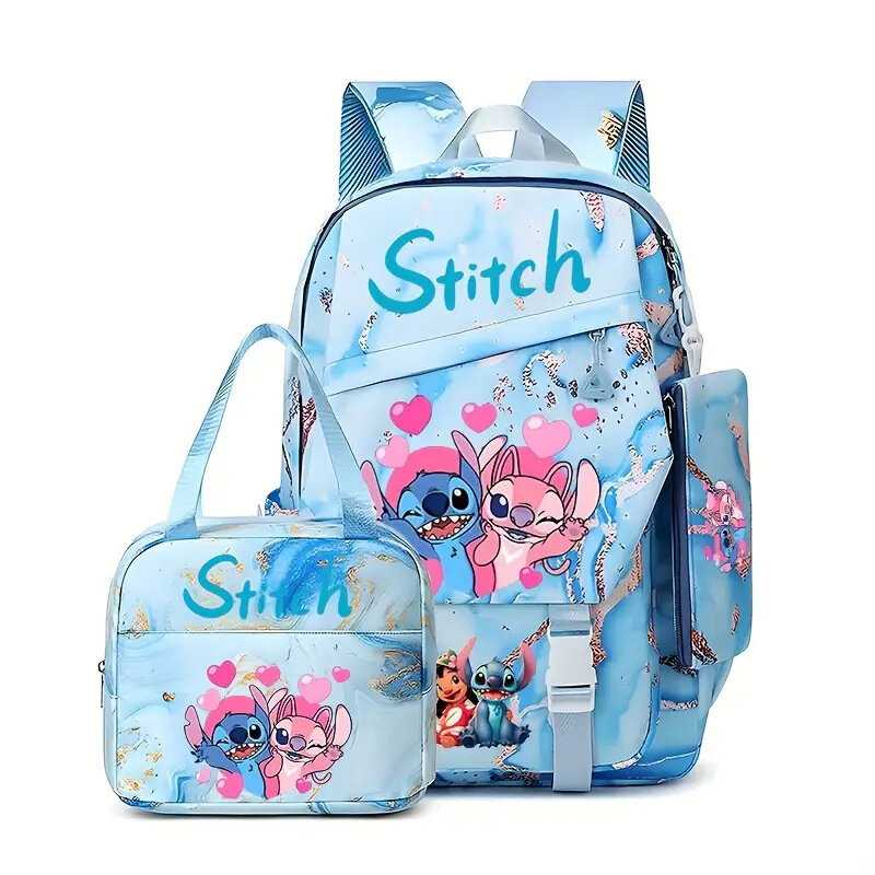 Студенческий школьный портфель из трех предметов, большой вместительный рюкзак, сумка для обеда, сумка-карандаш, оптовая продажа, сделай сам, готовый запас с фотографиями