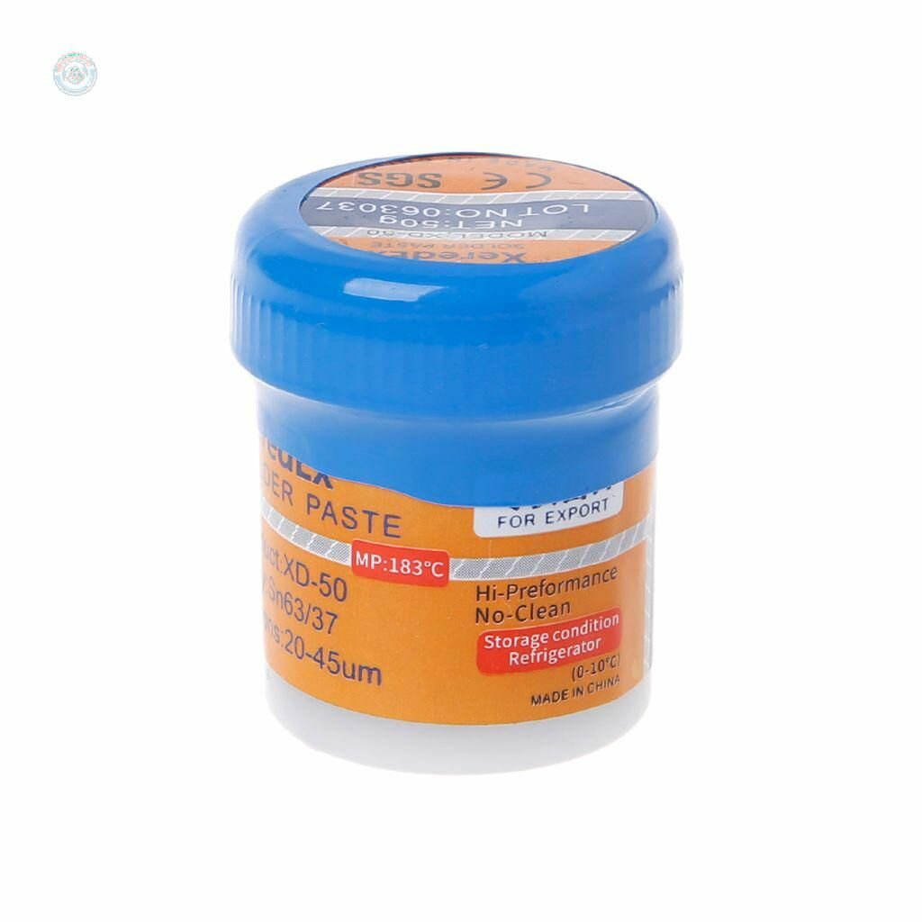 Паяльная паста XD-50 183 C для точной пайки печатных плат, BGA-ремонта и SMT-сборки, без дыма и раздражающих газов