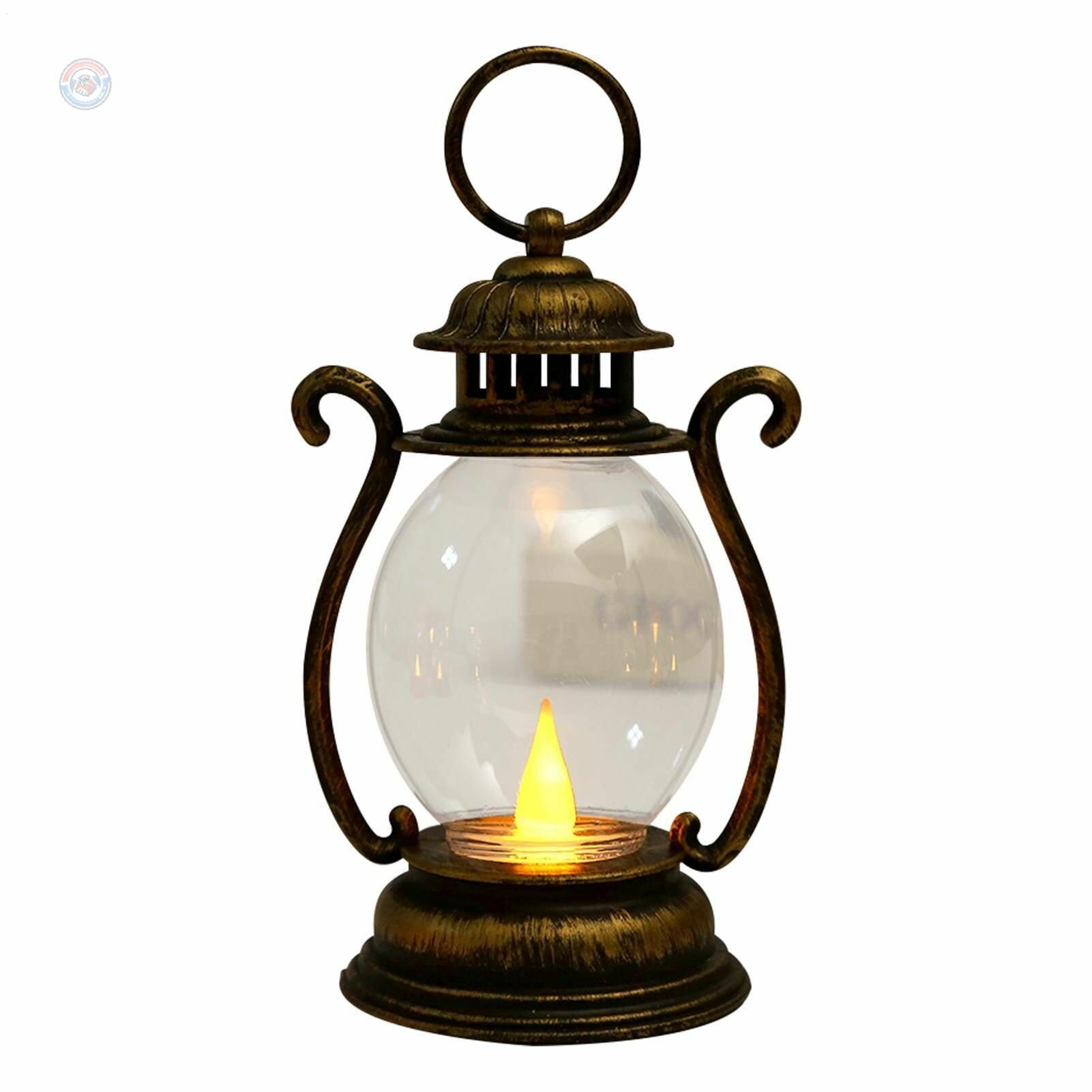 Ретро светильник LED керосиновая лампа на батарейках для дома кафе и романтической атмосферы