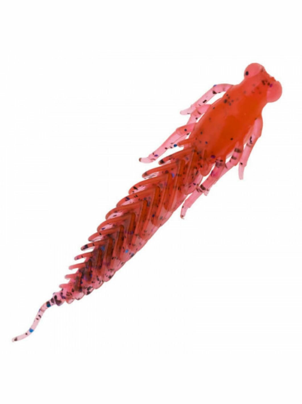 Приманка ZUB-LARVA 100 мм, 4 шт, (цвет 504) красный с блестками