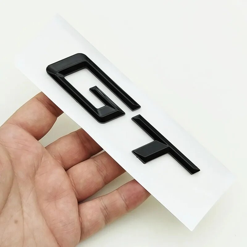 3D эмблема GT, черная глянцевая наклейка для авто