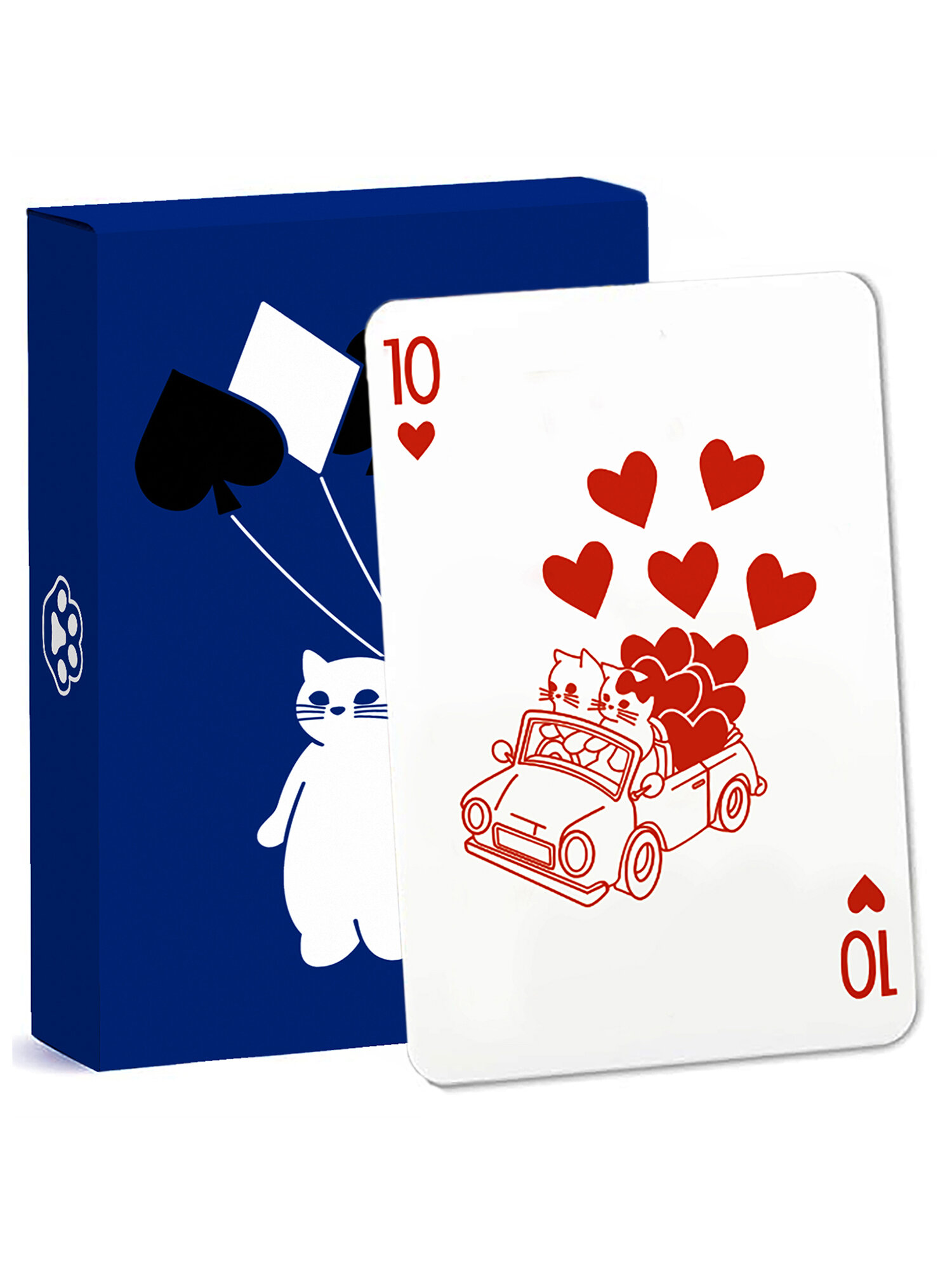 Игральные карты Котенок Покер, 2 колоды по 54 различных рисунка, тактильно приятные карты для покера, карточных игр, фокусов и подарка коллекционеру