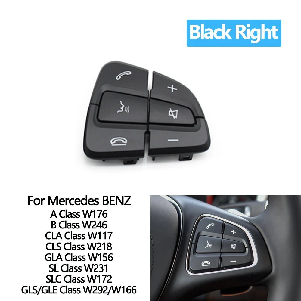 Кнопка управления рулем Mercedes Black Right
