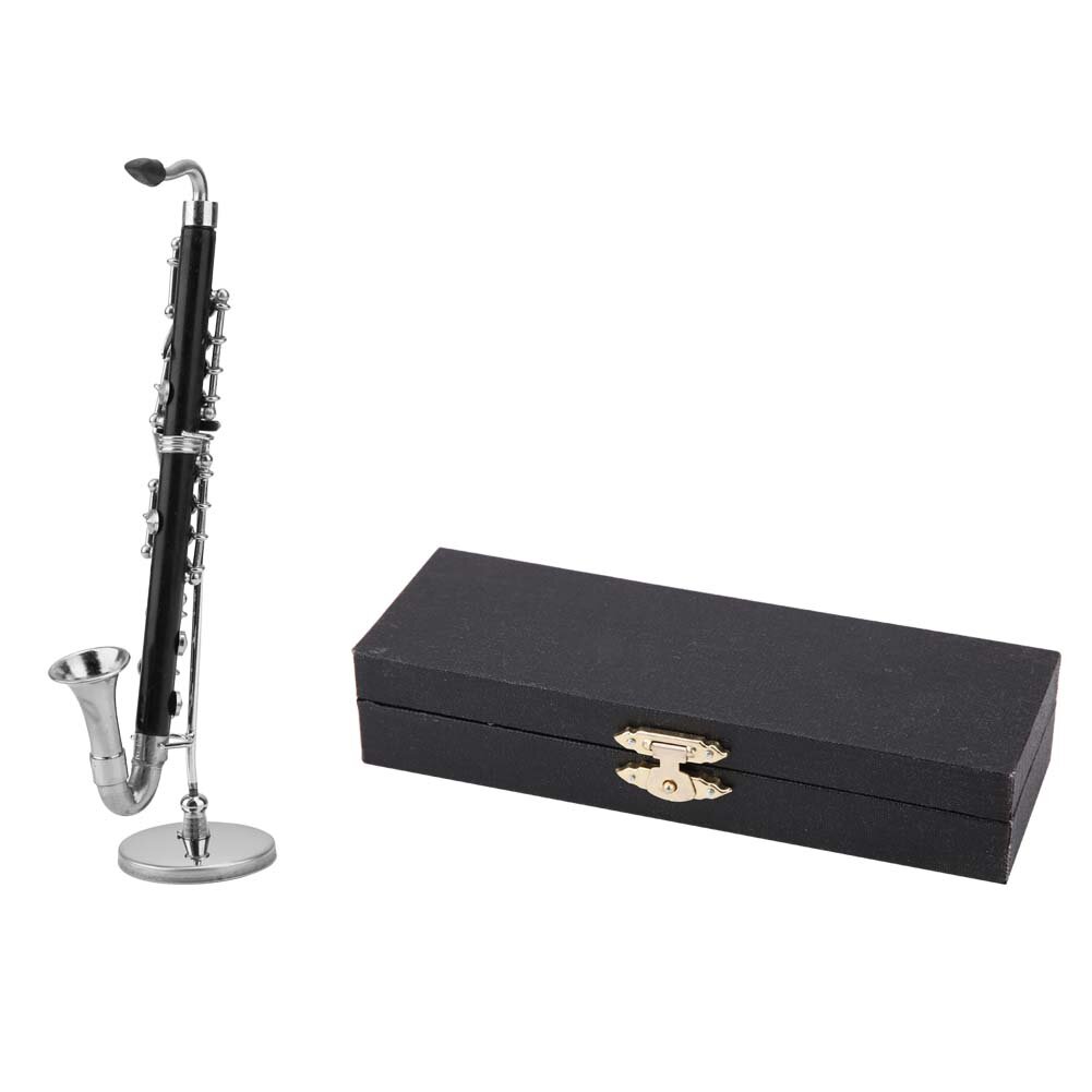 High Quality Bass Clarinet Model, Musical Instruments Ornaments, Miniature for Home Craft Decoration Desktop Ornament Friends Music Lover