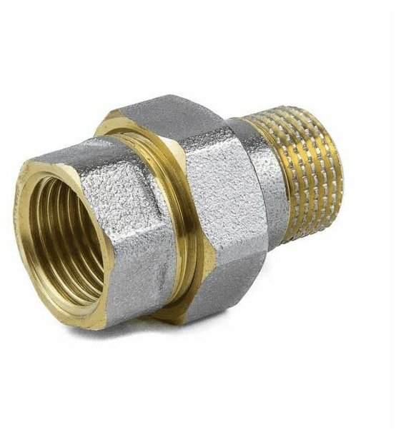 Соединитель Aquasfera, латунь, никель, американка, 1/2", 40 бар,