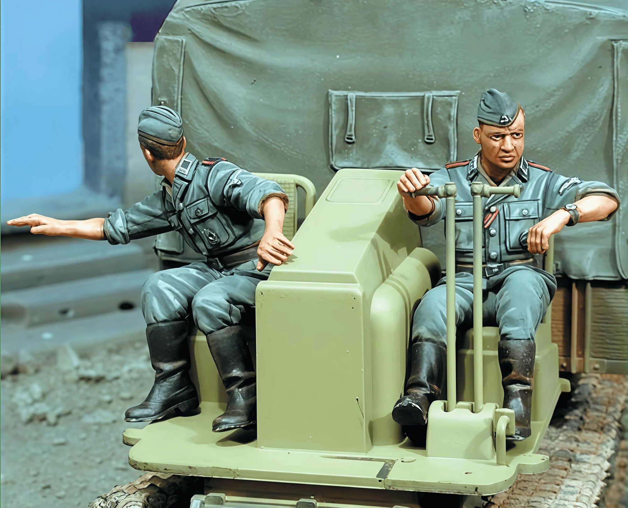 Прецизионный комплект модели из литой смолы 1/35, GK, модель солдата из смолы пассажира RSO, неокрашенная