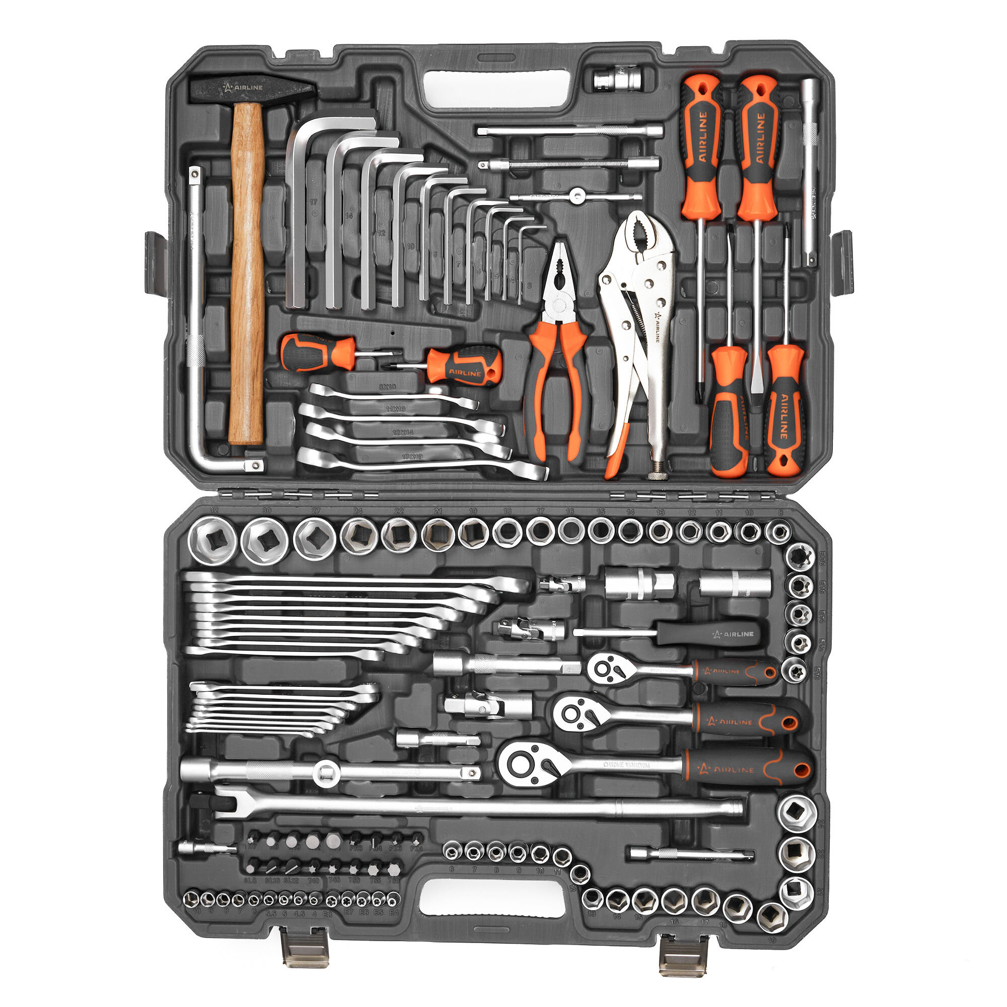 Набор инструментов универсальный 132пр. (головки 1/2", 1/4", 3/8") кейс