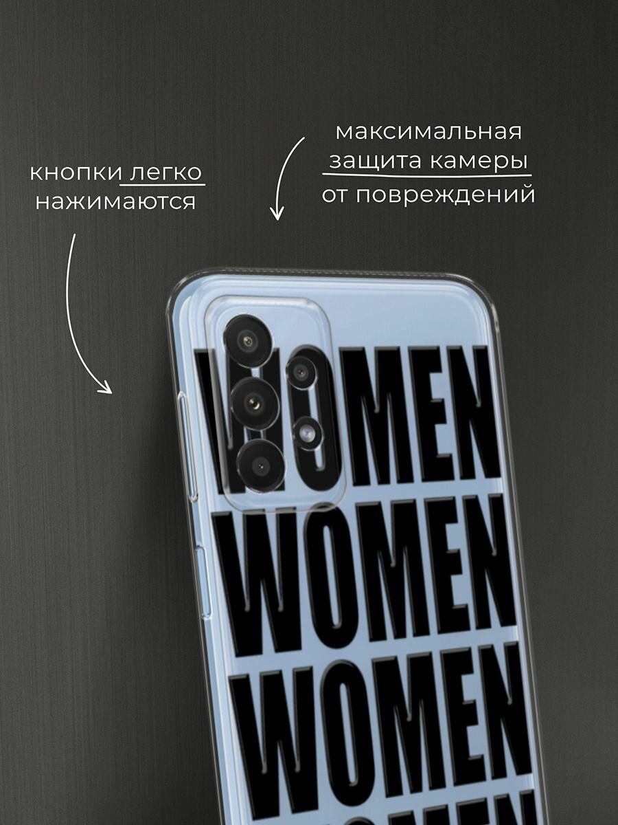 Чехол на Samsung Galaxy A23 / Самсунг Галакси А23 с принтом Women black — фото 1