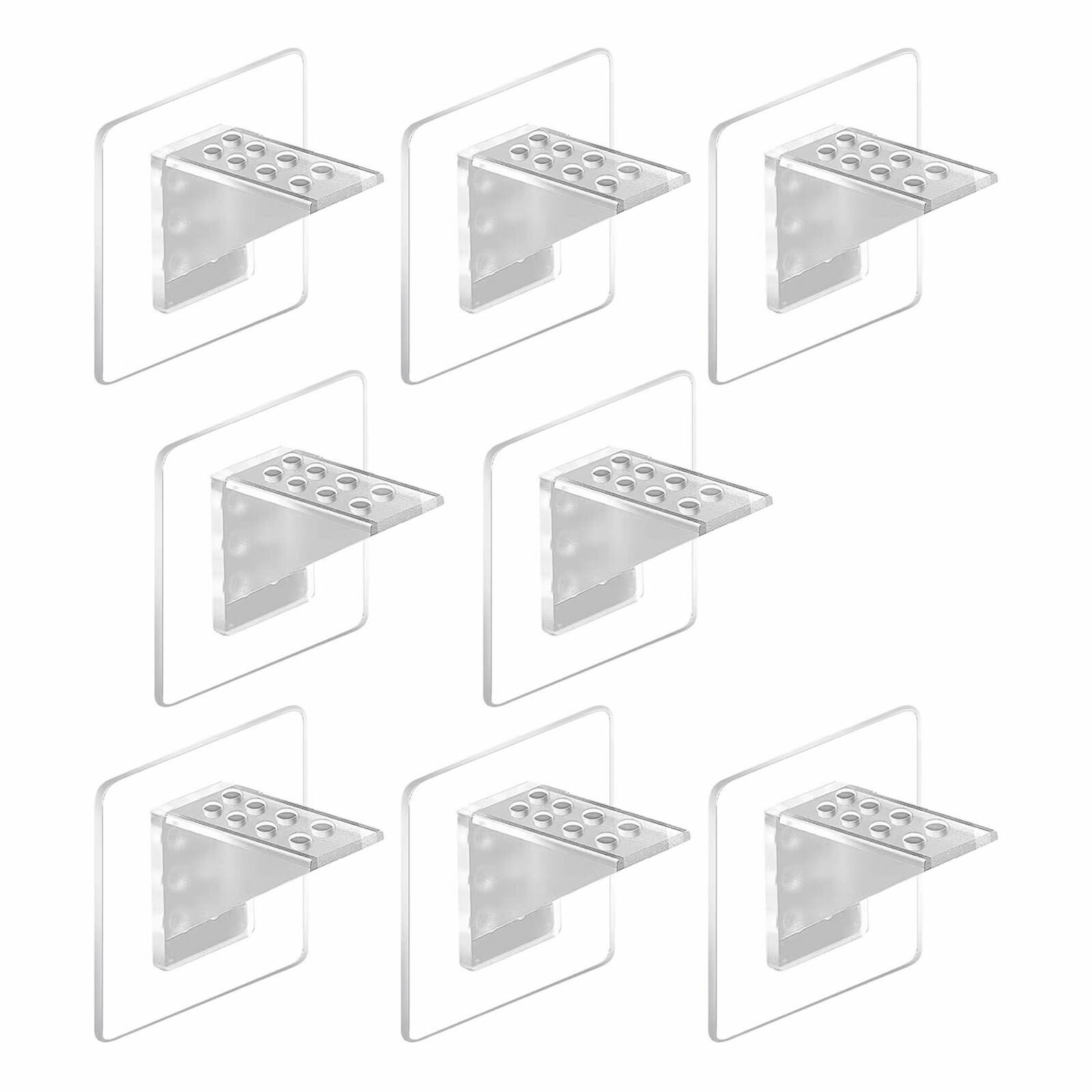 Прочные прозрачные пластиковые кронштейны для полок без сверления