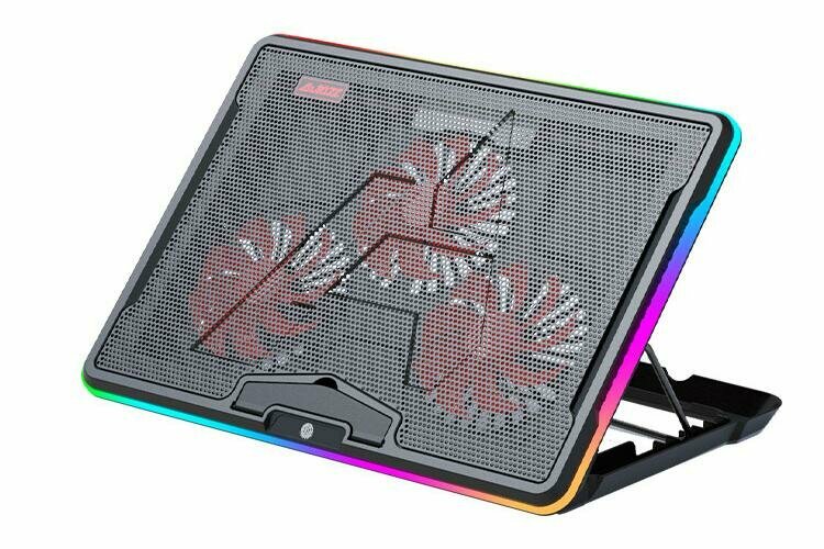 Охлаждающая подставка AJAZZ ANC160 для ноутбука, черная, с RGB подсветкой, 7 скоростей, тихая