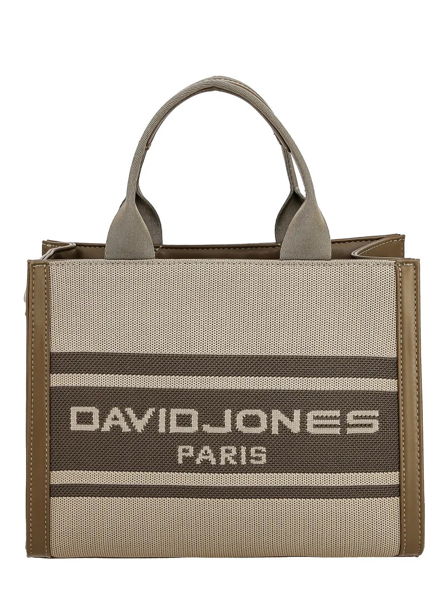 Сумка тоут DAVID JONES, бежевый, коричневый — фото 1