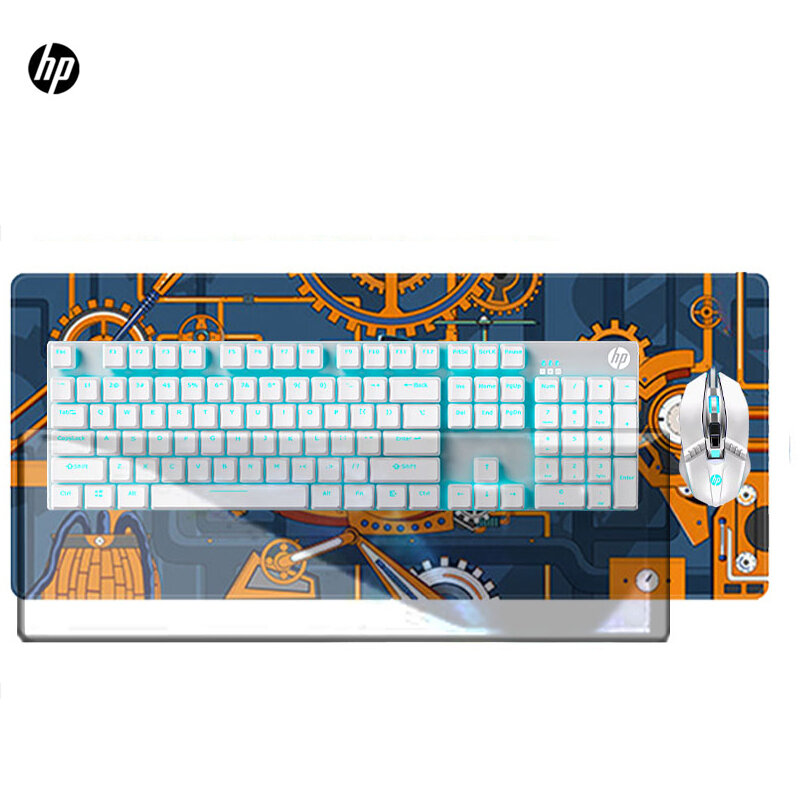 Набор клавиатура и мышь HP 5786306, Ice Blue Light [Unicorn Axis] [+Punk Mouse Pad]