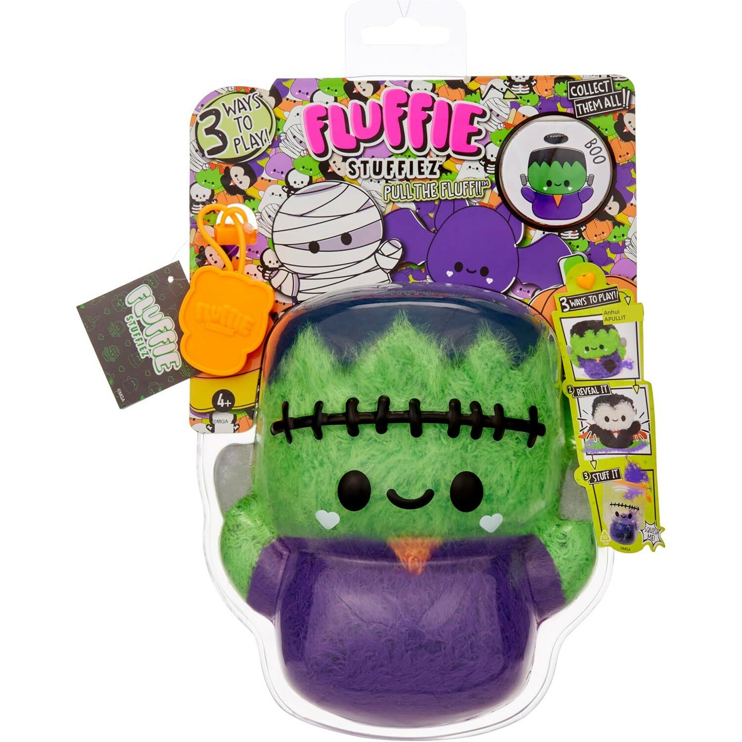 Мягкая игрушка Франкенштейн Fluffie Stuffiez для Хэллоуина, детская игрушка для праздника, аксессуар для вечеринки