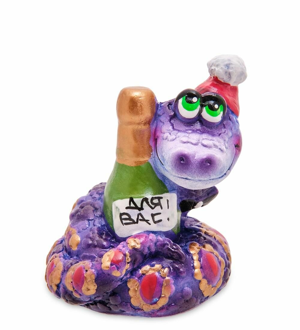 Фигурка гипсовая Змея с шампанским A2180934