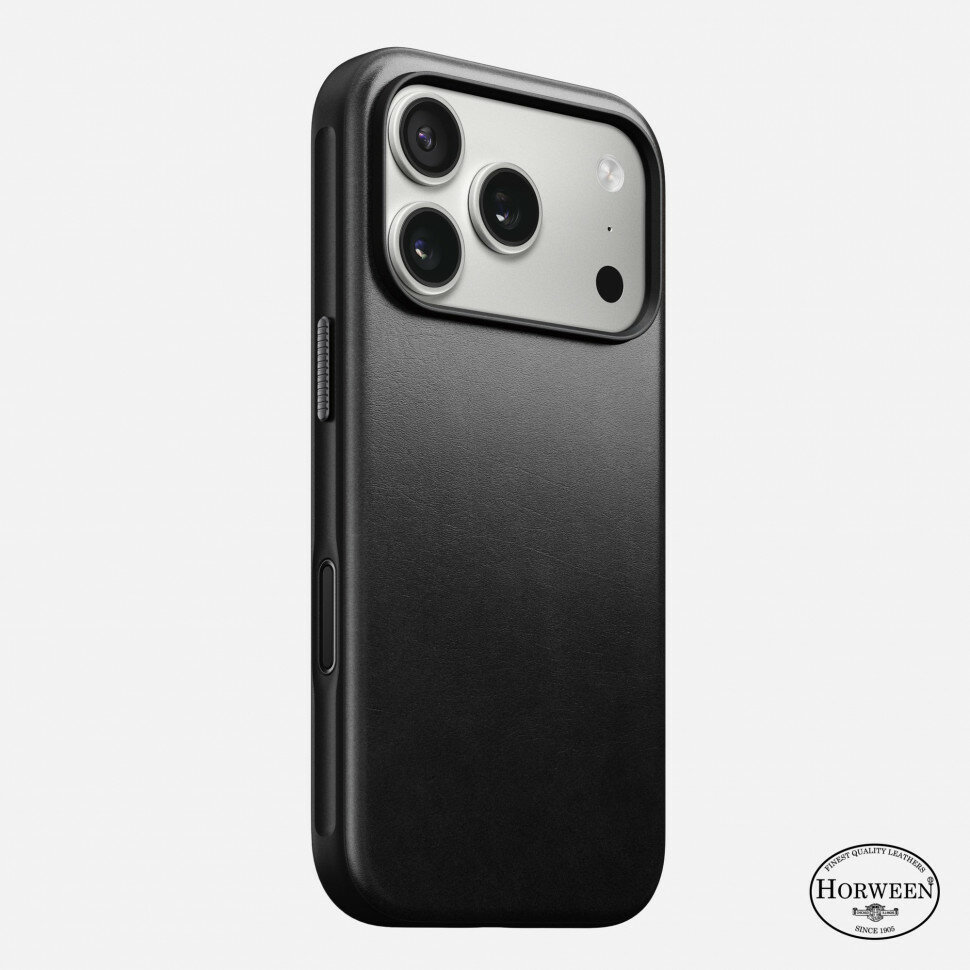 Кожаный чехол Nomad Modern Horween Leather Case для iPhone 17 Pro черный (Black)