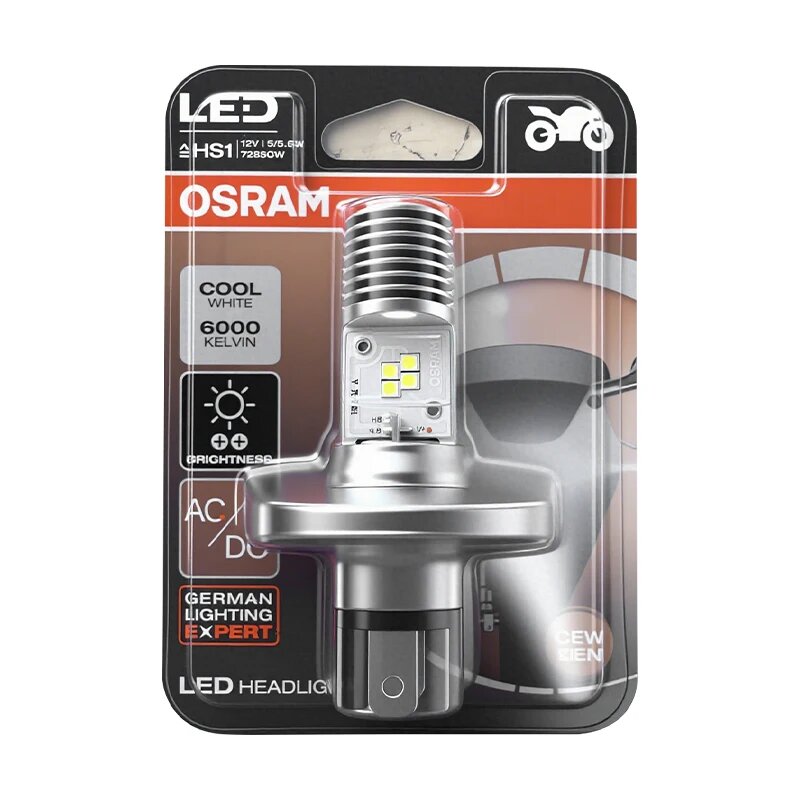 OSRAM LEDriving HL HS1 NEW GEN Moto HS1 Светодиодная фара дальнего ближнего света PX43T Мотоциклетная лампа Светодиодные лампы PX43t 6000K Белый DC AC 12V 1 Piece