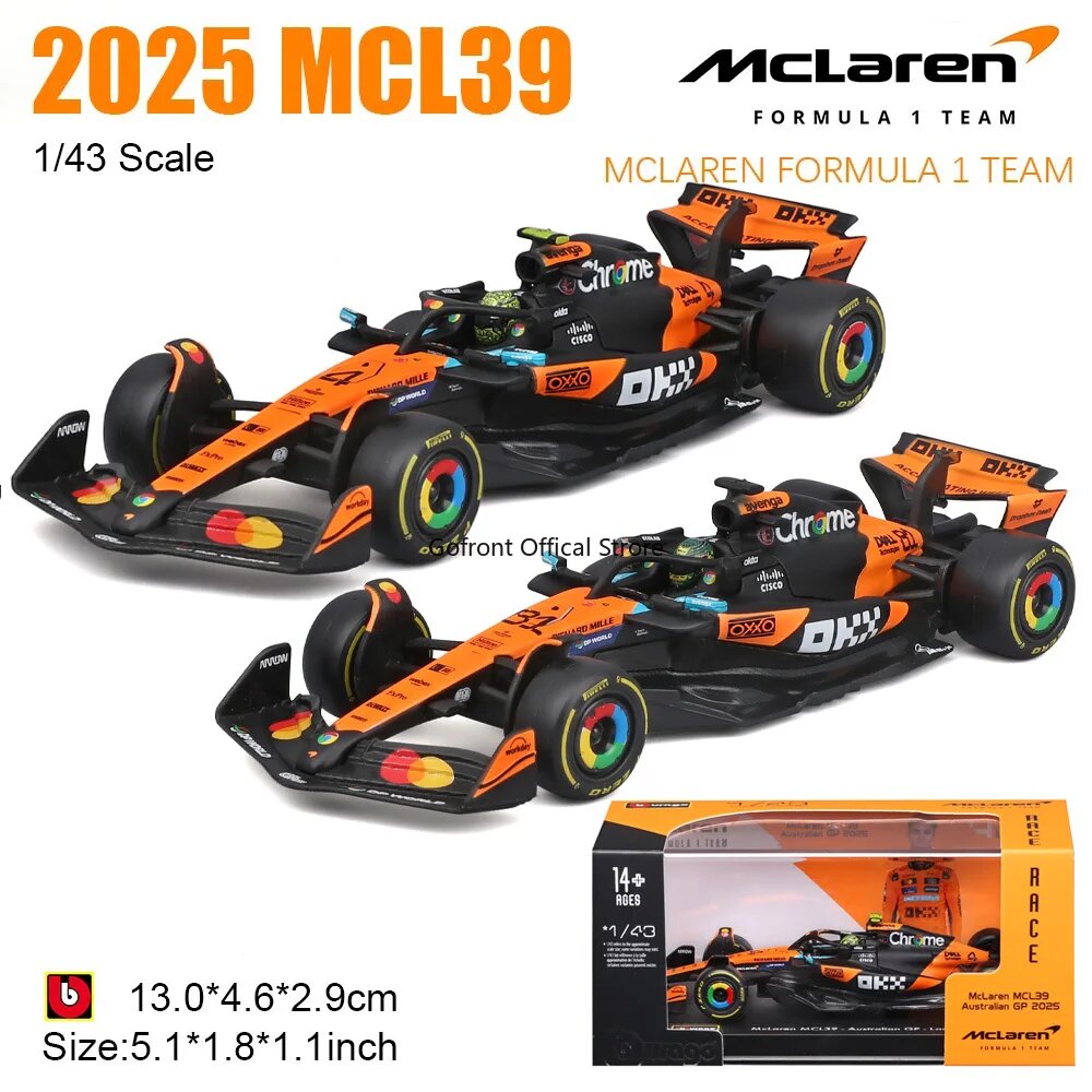 1:43 McLaren MCL39 SF25 W16 RB21 A525 2025 MCL39-4