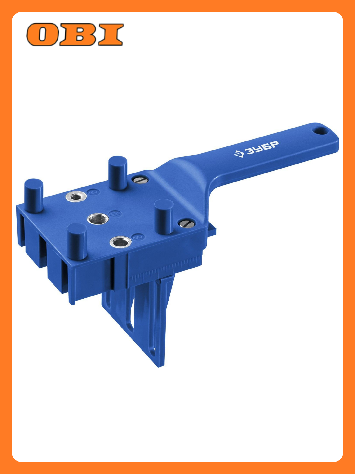 ЗУБР Кондуктор для шкантов, 3 отверстия диам. 6, 8, 10 мм
