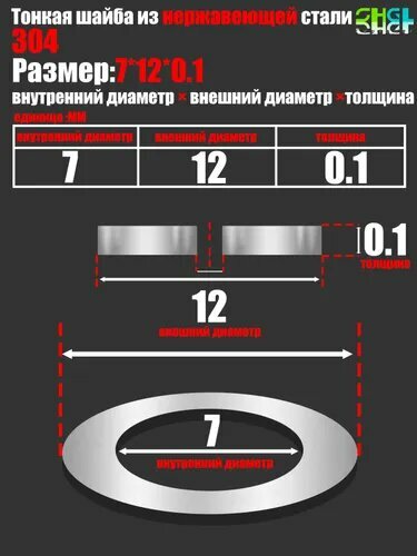 Шайба Круглая Усиленная 1", 100 шт, 100 г
