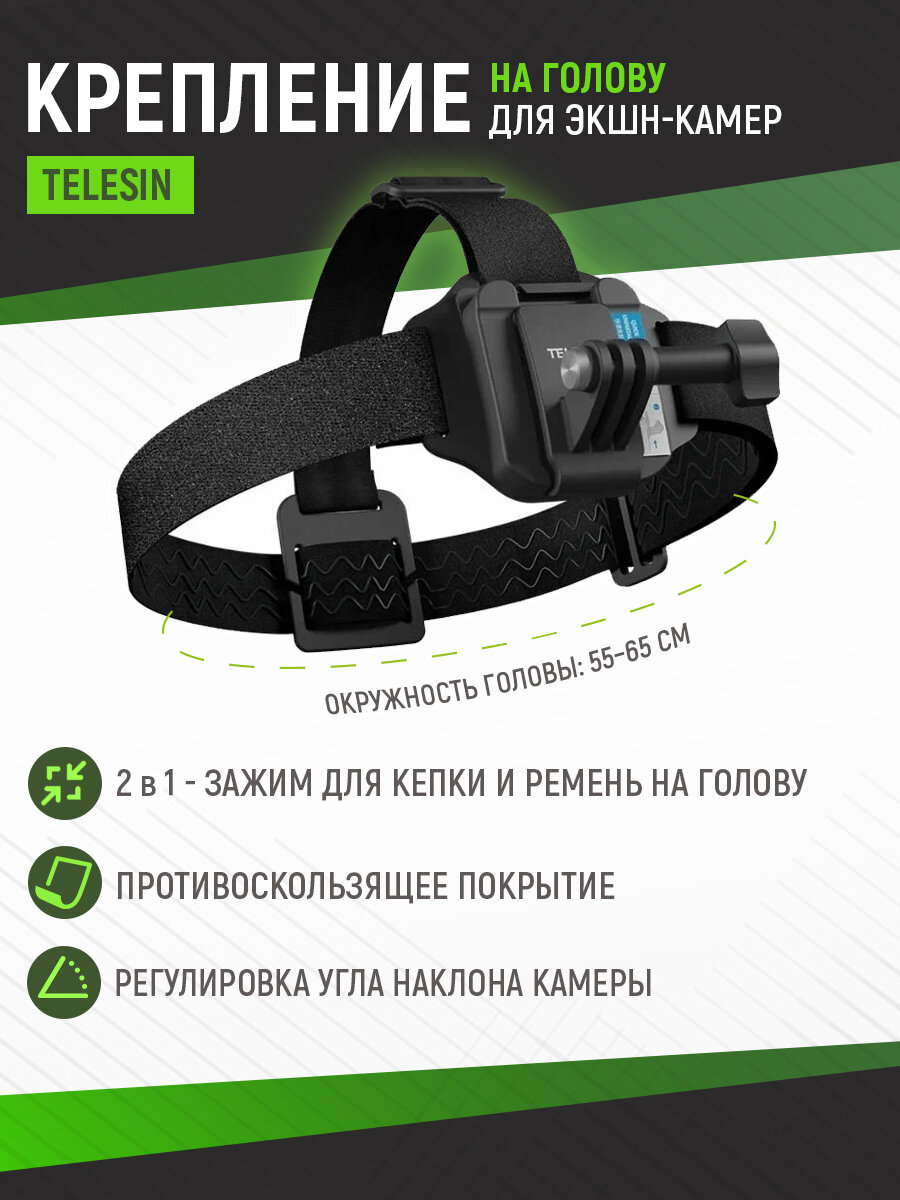 Быстросъемное крепление на голову и на головной убор Telesin, аксессуары для велосипедиста, QHM-001