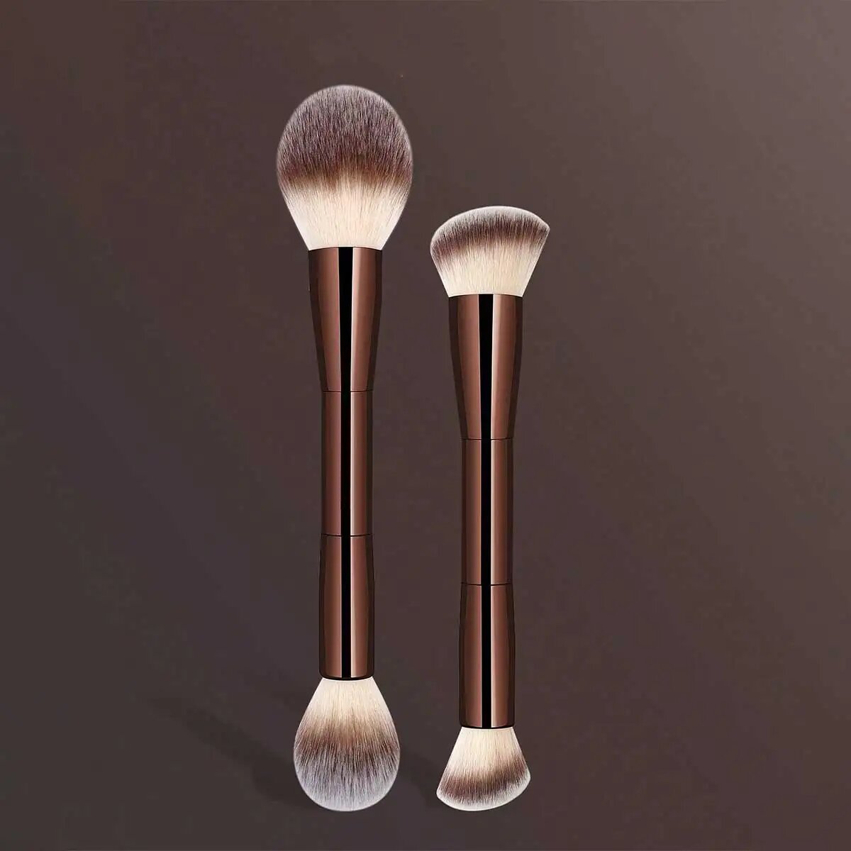 Кисти для макияжа 2 шт. LUXEBLEND, ручка Chocolate