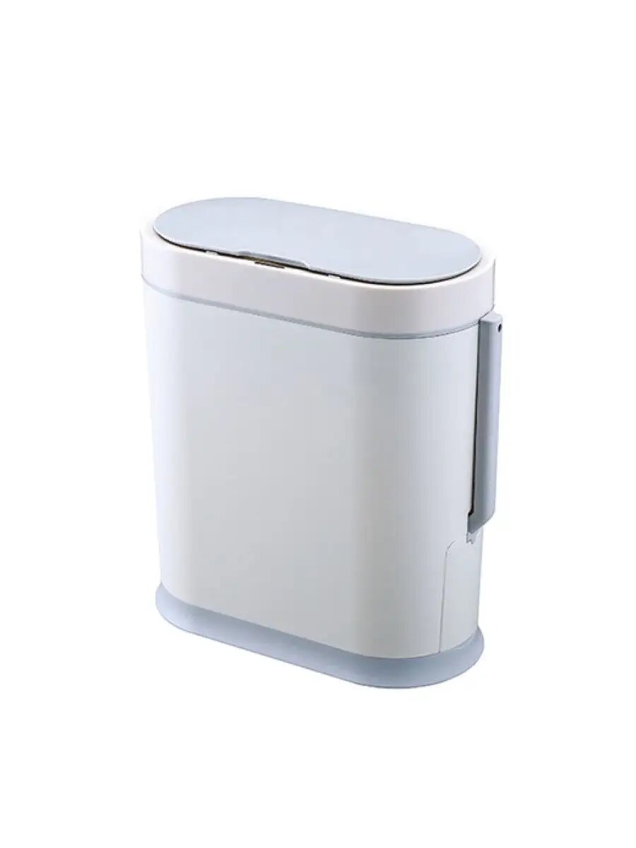 Ведро мусорное с ёршиком, сенсорное, JAH-6712, 8л белое