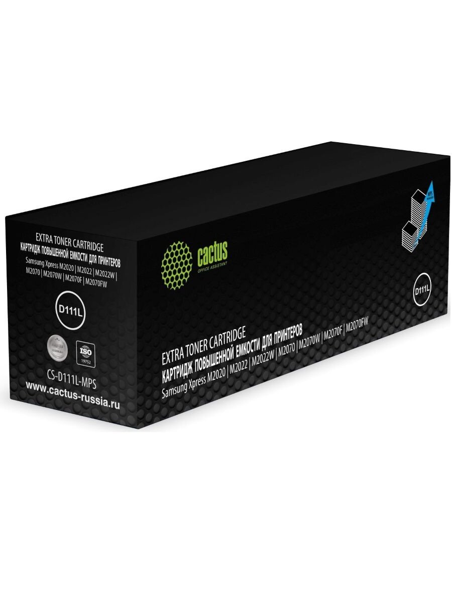 Картридж Cactus CS-D111L-MPS лазерный черный (3000стр.) для Samsung Xpress M2022, M2020, M2021, M202