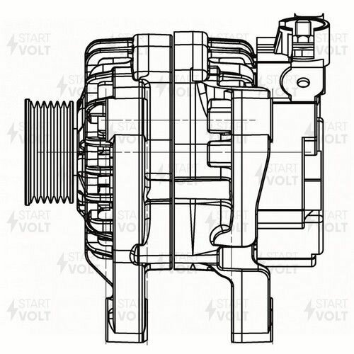Генератор для а/м Peugeot 206 (98-) 1.4i/Partner (08-) 1.6i 70A, STARTVOLT LG2009