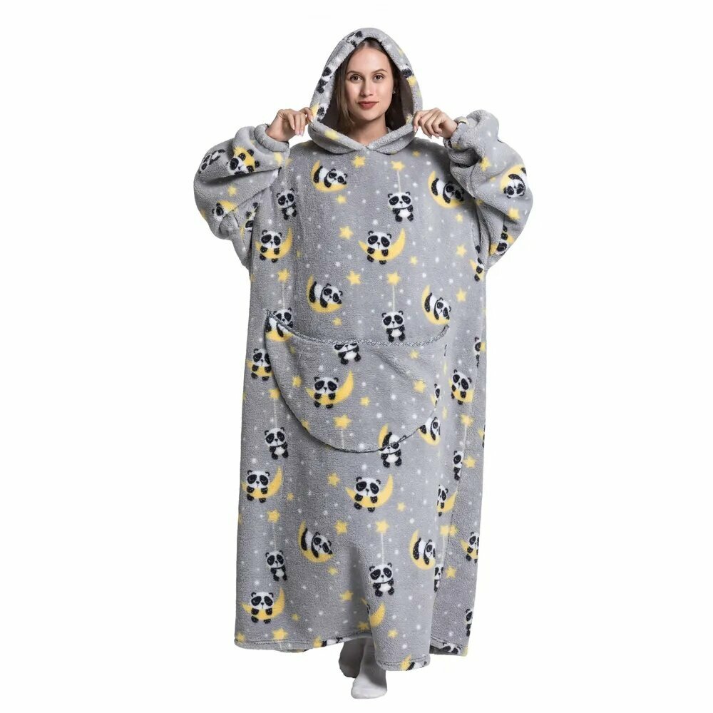 Плед с рукавами blanket hoodie -140cm , Полиэфирное волокно, 140 см х 80 см