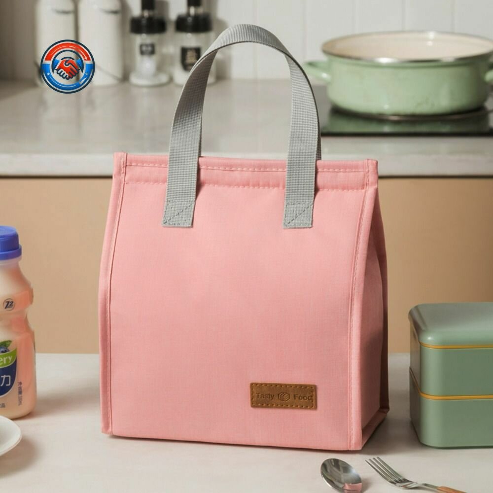 Сумка для ланча и обедов, термоизолированная ланч-бокс сумка с фольгой, компактная переноска для работы, школы и пикника, унисекс