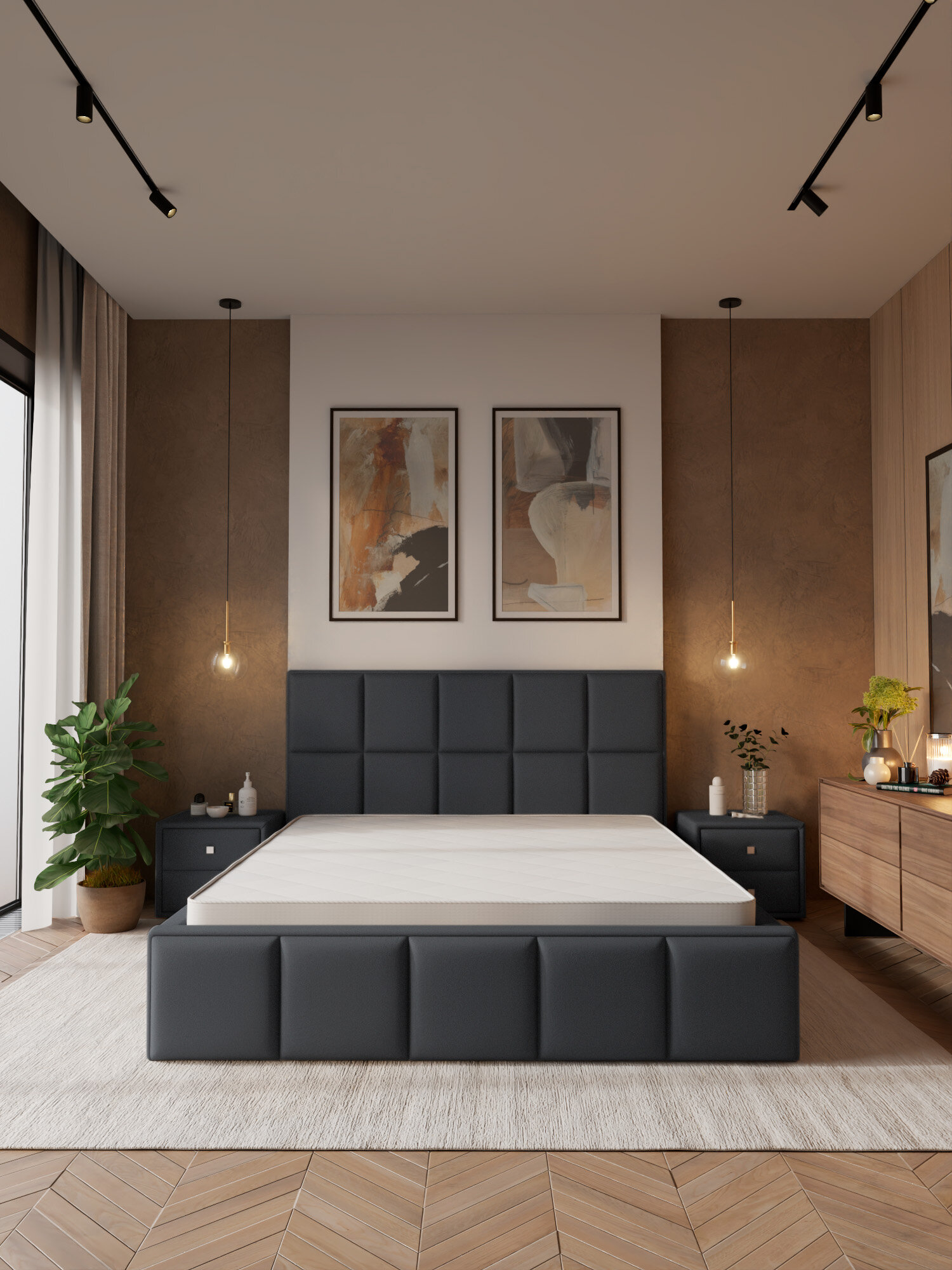 Кровать двуспальная 180х200 с подъемным механизмом, Флоренция макси с мягким изголовьем для дома и спальни, ортопедическое основание, ящик для белья