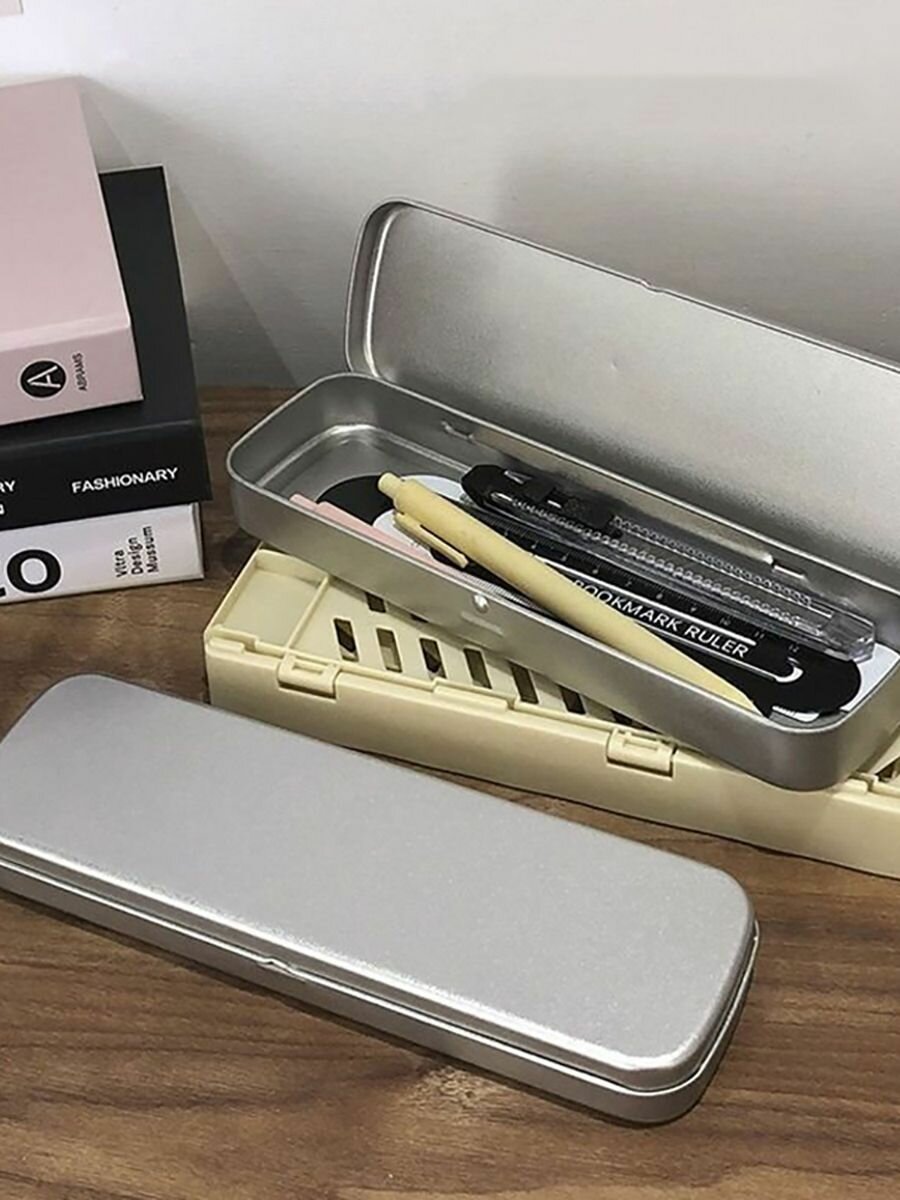 Пенал металлическая коробка для ручек