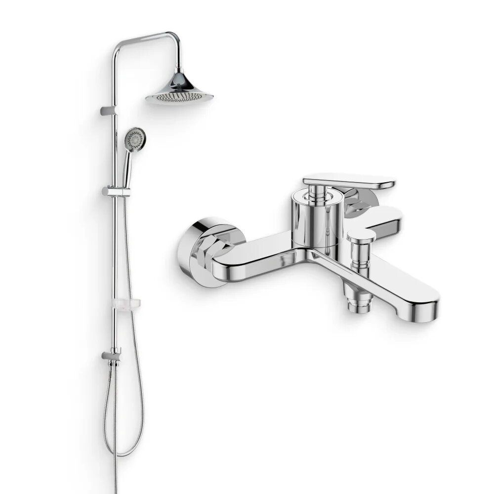 Душевой комплект Смеситель Agger Beauty A2610000 / Стойка Retro A1993500